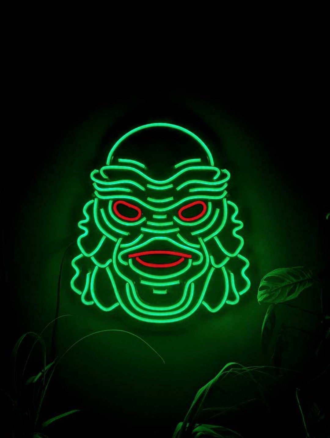 Creature From the Black Lagoon Neon Sign LED (gill-man Neon Sign), Wall ...