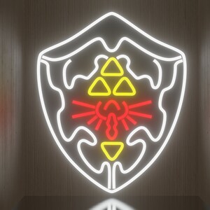 Hylian Shield Legend of Zelda Neon Sign LED, Wall Art, Trendy Neon Sign ...