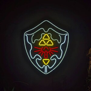 Hylian Shield Legend of Zelda Neon Sign LED, Wall Art, Trendy Neon Sign ...