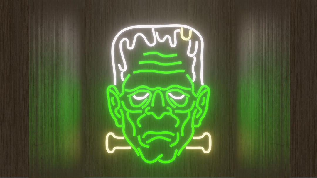 The Monster Neon Sign LED Frankenstein Neon Sign, Wall Art, Trendy Neon ...