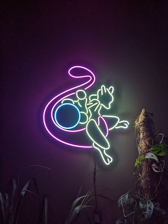 Mewtwo pokemon Anime Neon Sign LED | Etsy