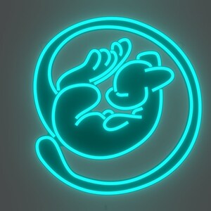 Mew pokemon Anime Neon Sign LED, Pokemon Wall Art, Trendy Neon Sign ...