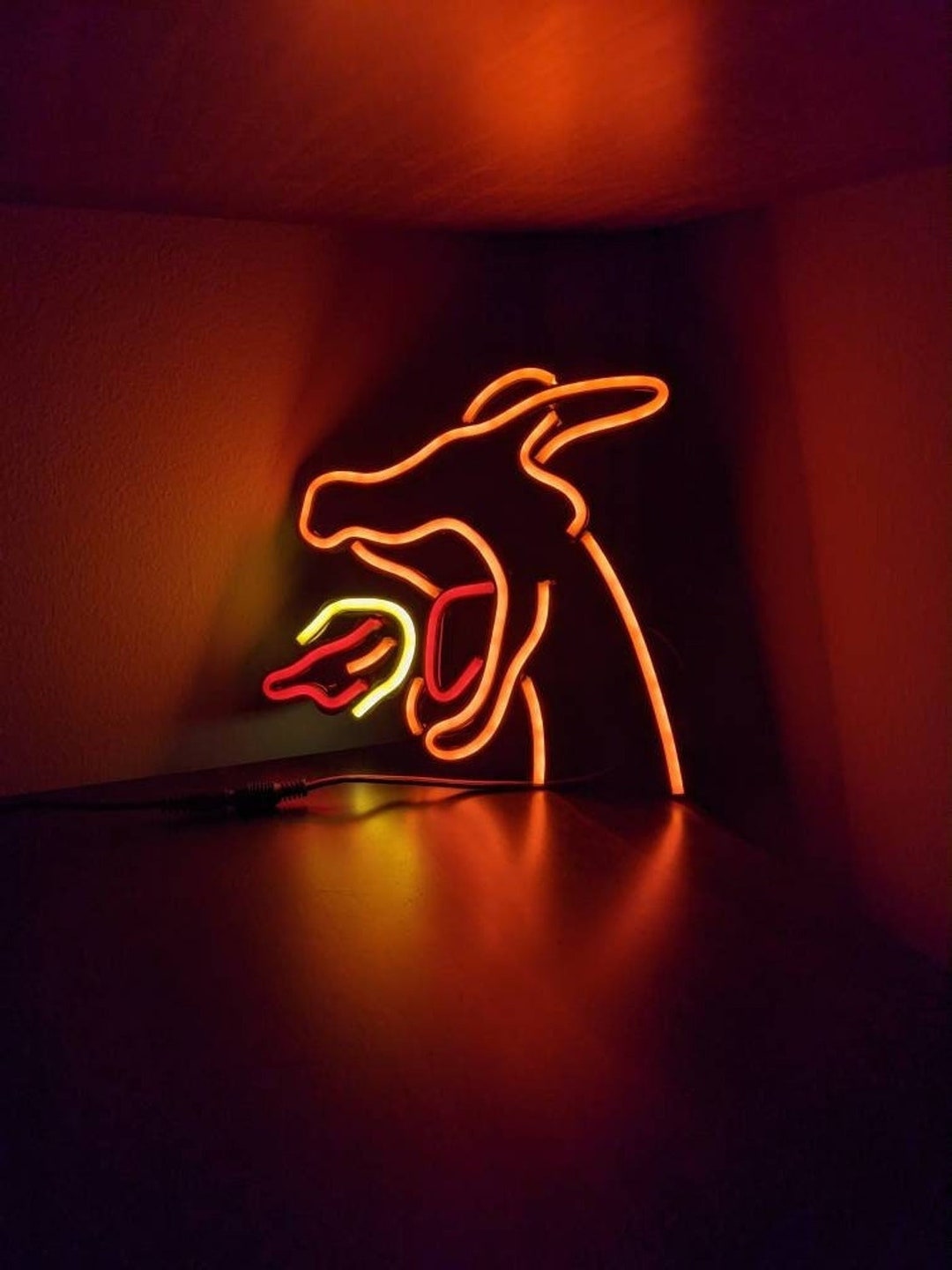 Charizard pokemon Anime Neon Sign LED Wall Art Trendy Neon - Etsy