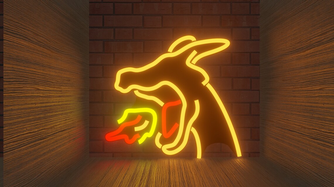 Charizard pokemon Anime Neon Sign LED - Etsy