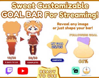 Goal Bar Widget for Streaming Fully Customizable With Your Own Images ...
