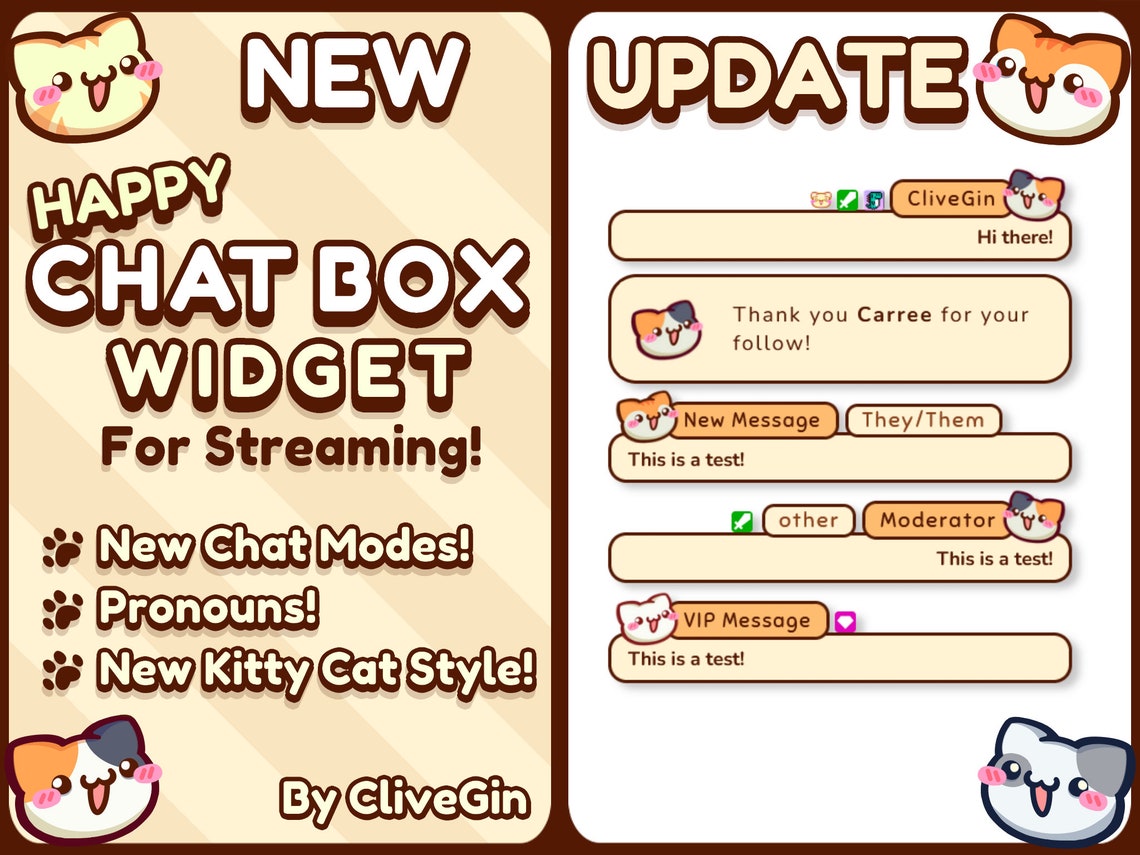 Happy Chat Box Widget for Twitch Fully Customizable With Your - Etsy UK