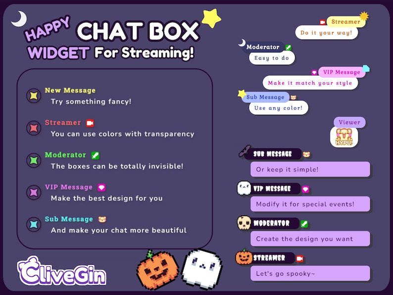 Happy Chat Box Widget for Twitch Fully Customizable With Your - Etsy