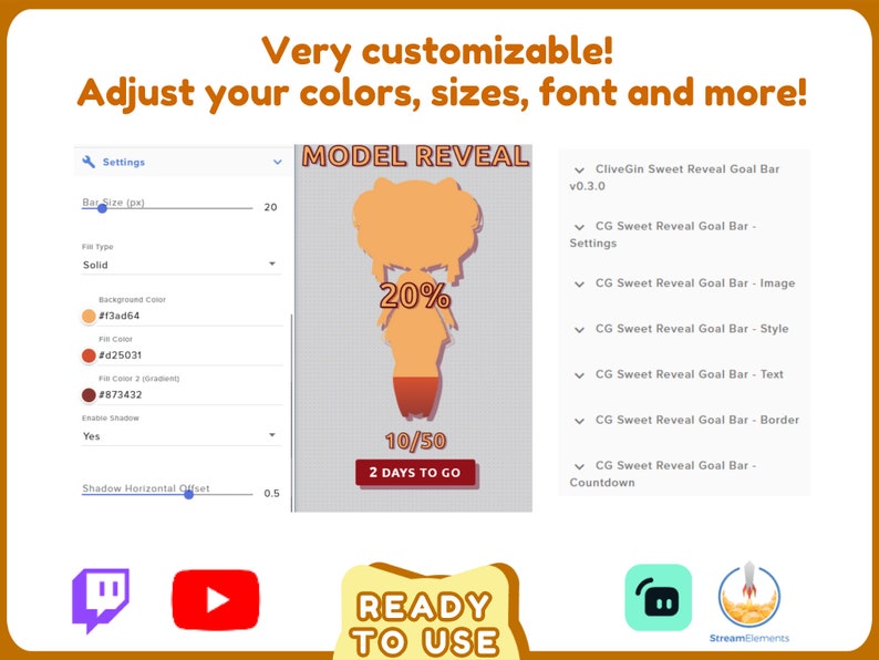 Sweet Reveal Goal Bar Fully Customizable With Your Own - Etsy