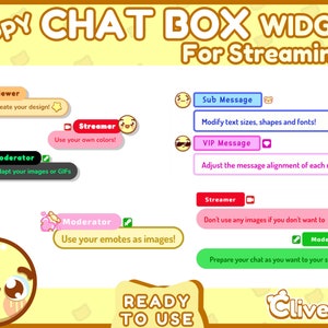 Happy Chat Box Widget for Twitch, Fully Customizable With Your Own ...