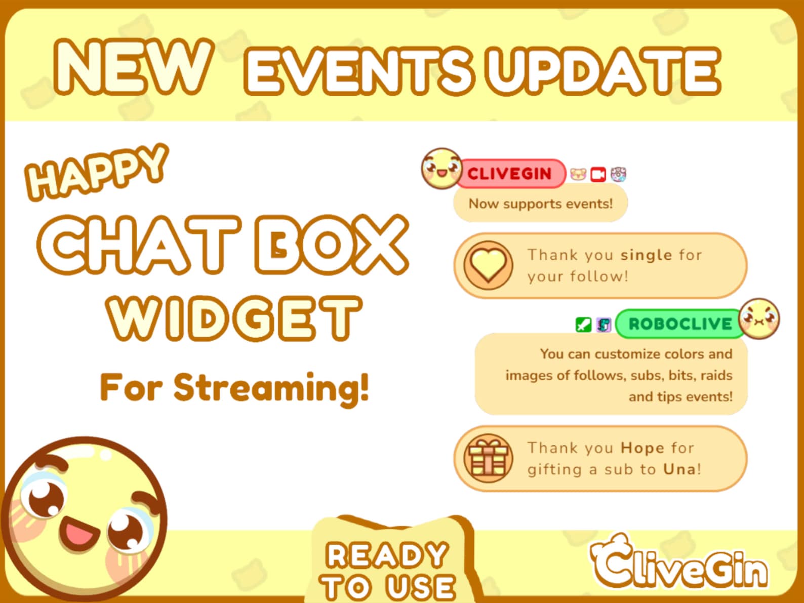 Happy Chat Box Widget for Twitch, Fully Customizable With Your Own ...