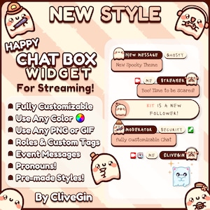 Happy Chat Box Widget for Twitch, Fully Customizable With Your Own ...