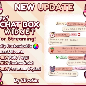 Happy Chat Box Widget for Twitch, Fully Customizable With Your Own ...
