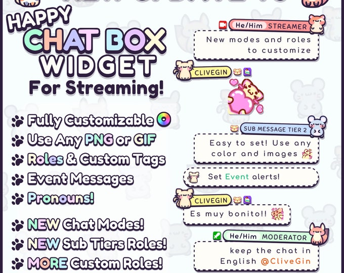 Free-ish for a Limited Time Customizable Chat Widget Bubble Cute Chat ...