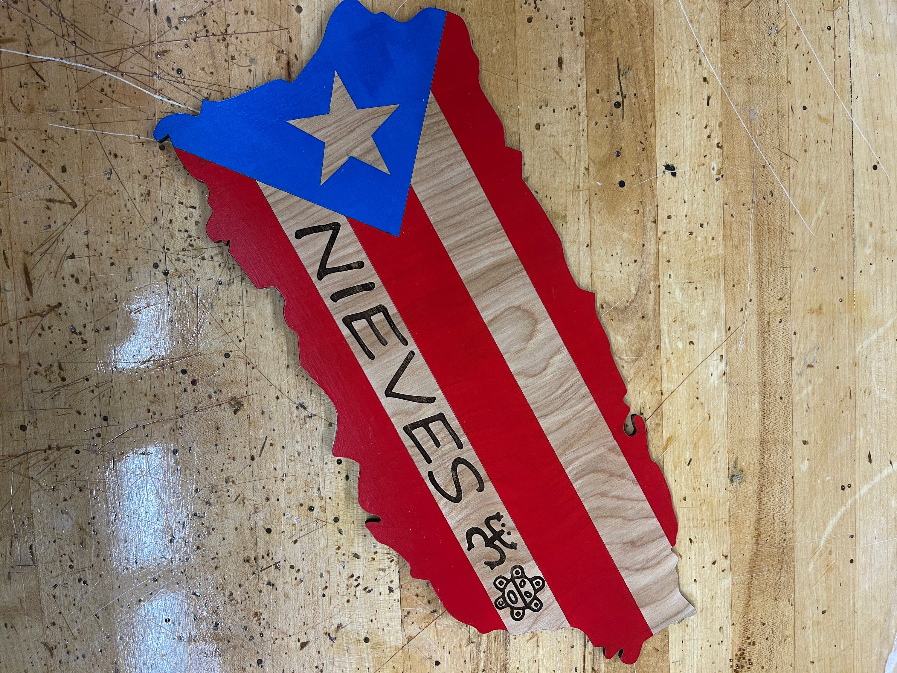 Puerto Rico Painted Wall Sign / Decoration / Taino / Personalized ...