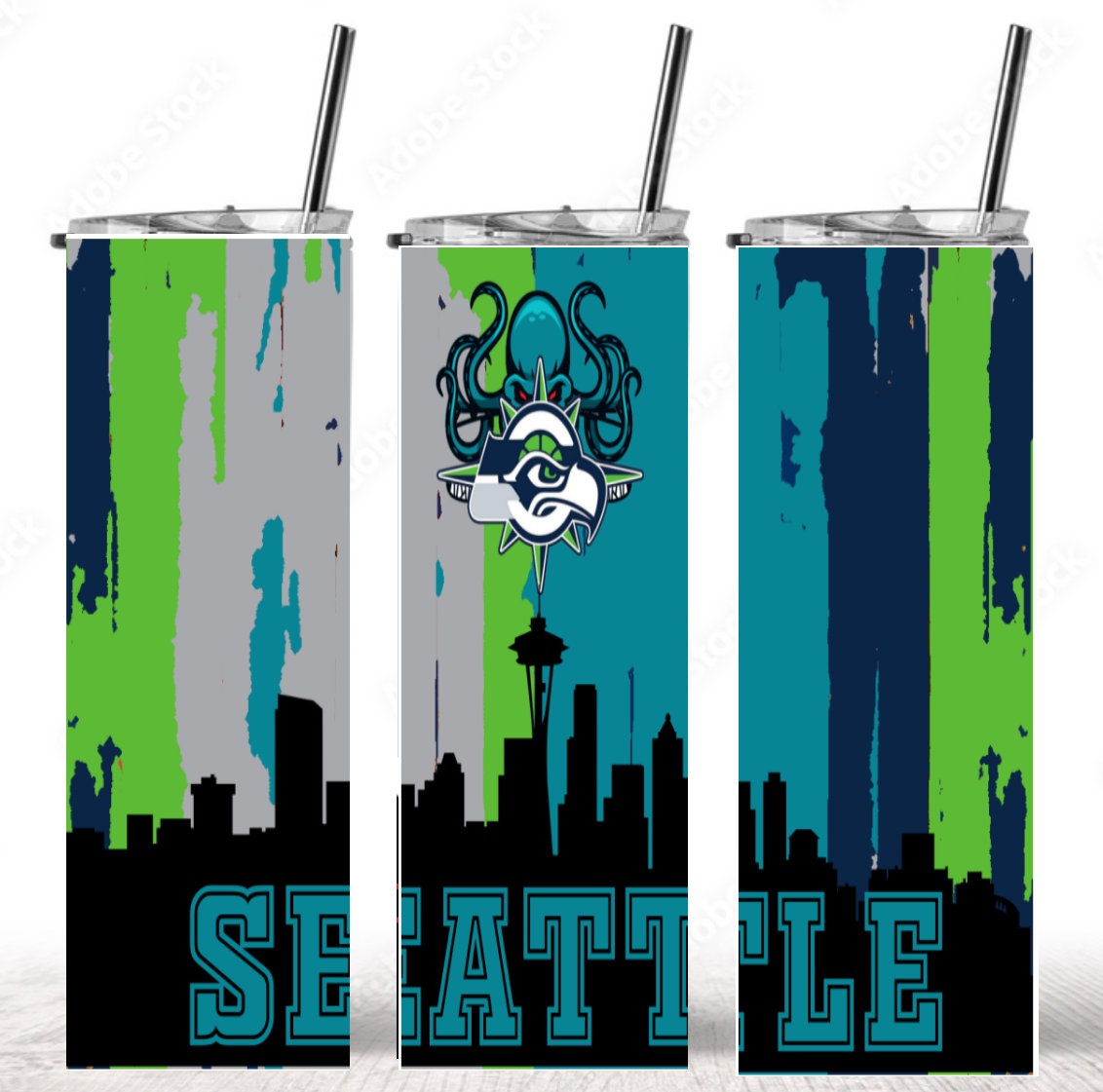 INSTANT DOWNLOAD Seattle Sports Sky Seamless Wrap Tumbler PNG - Etsy