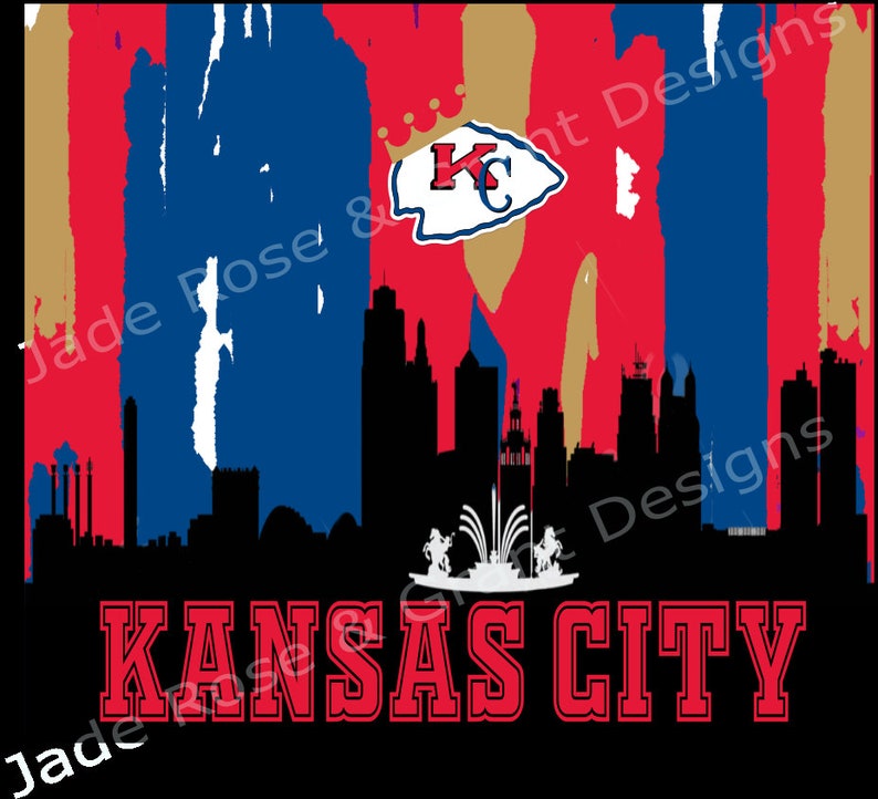 INSTANT DOWNLOAD - Kansas City Sports Skyline Download Tumbler Wrap ...