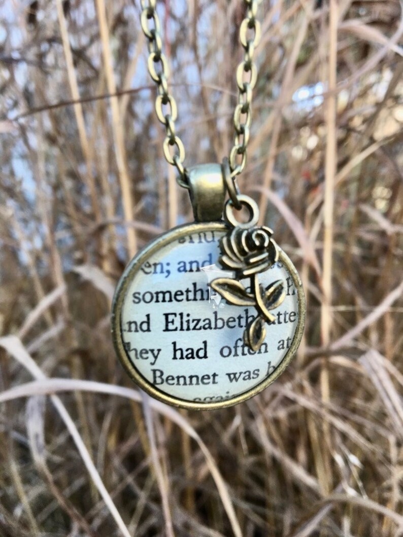 Pride and Prejudice Character Book Page Pendant Keyring or Necklace - Etsy