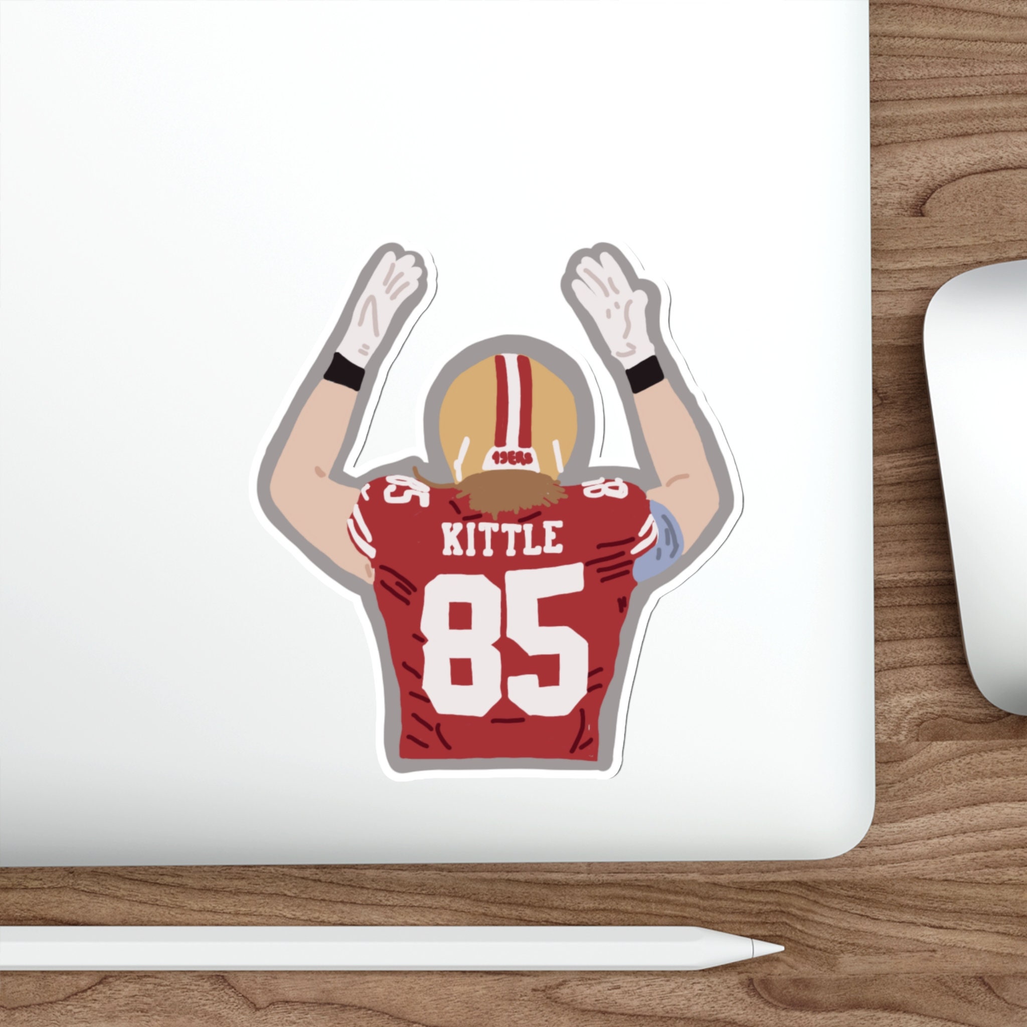 George Kittle Die-cut Sticker | 49ers Sticker | 49ers | Kittle Sticker ...