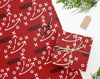 49ers Gift Wrapping Paper - Etsy