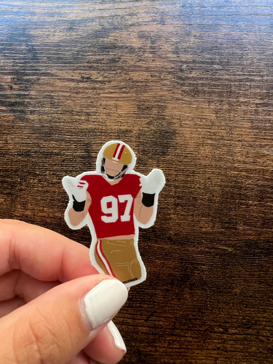 Nick Bosa Die-cut Sticker Bosa Sticker Nick Bosa 49ers 49ers Sticker - Etsy