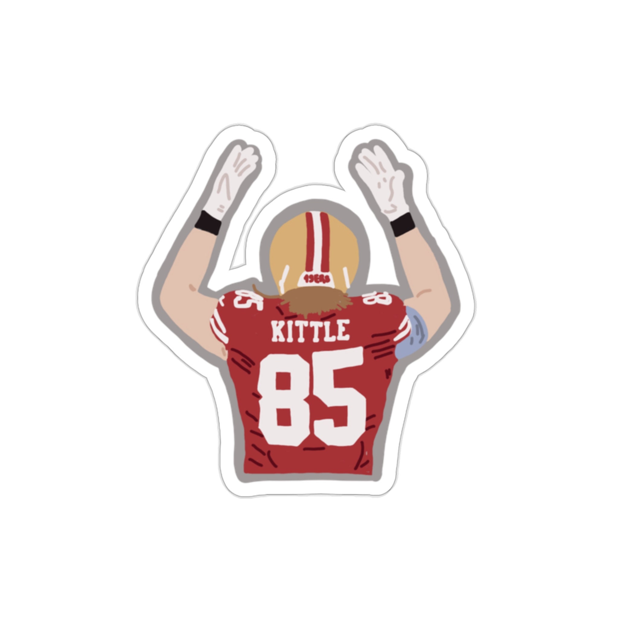George Kittle 49ers Sticker: Water-resistant Vinyl Die-cut - Etsy