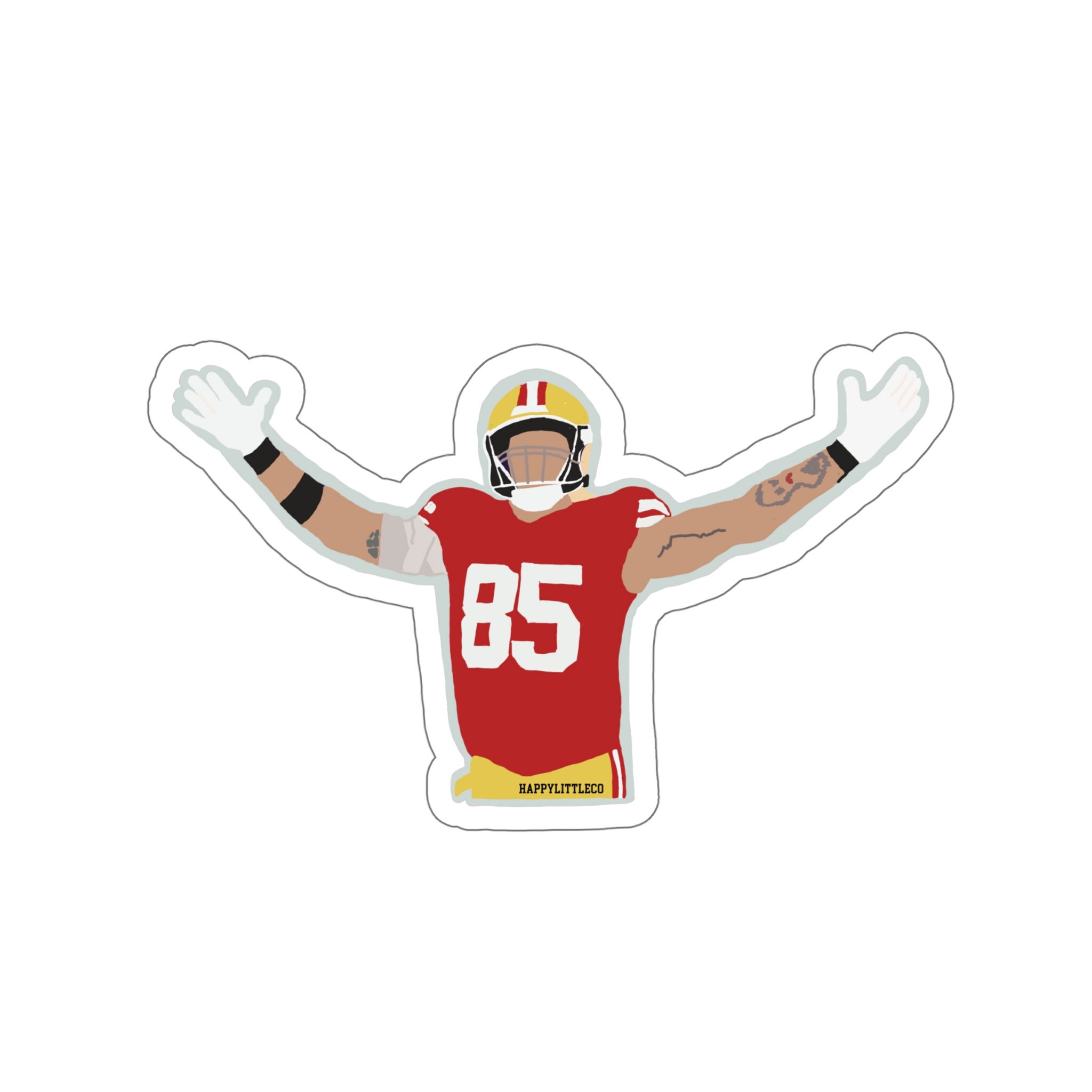 George Kittle Die-cut Sticker 49ers Sticker 49ers Kittle - Etsy