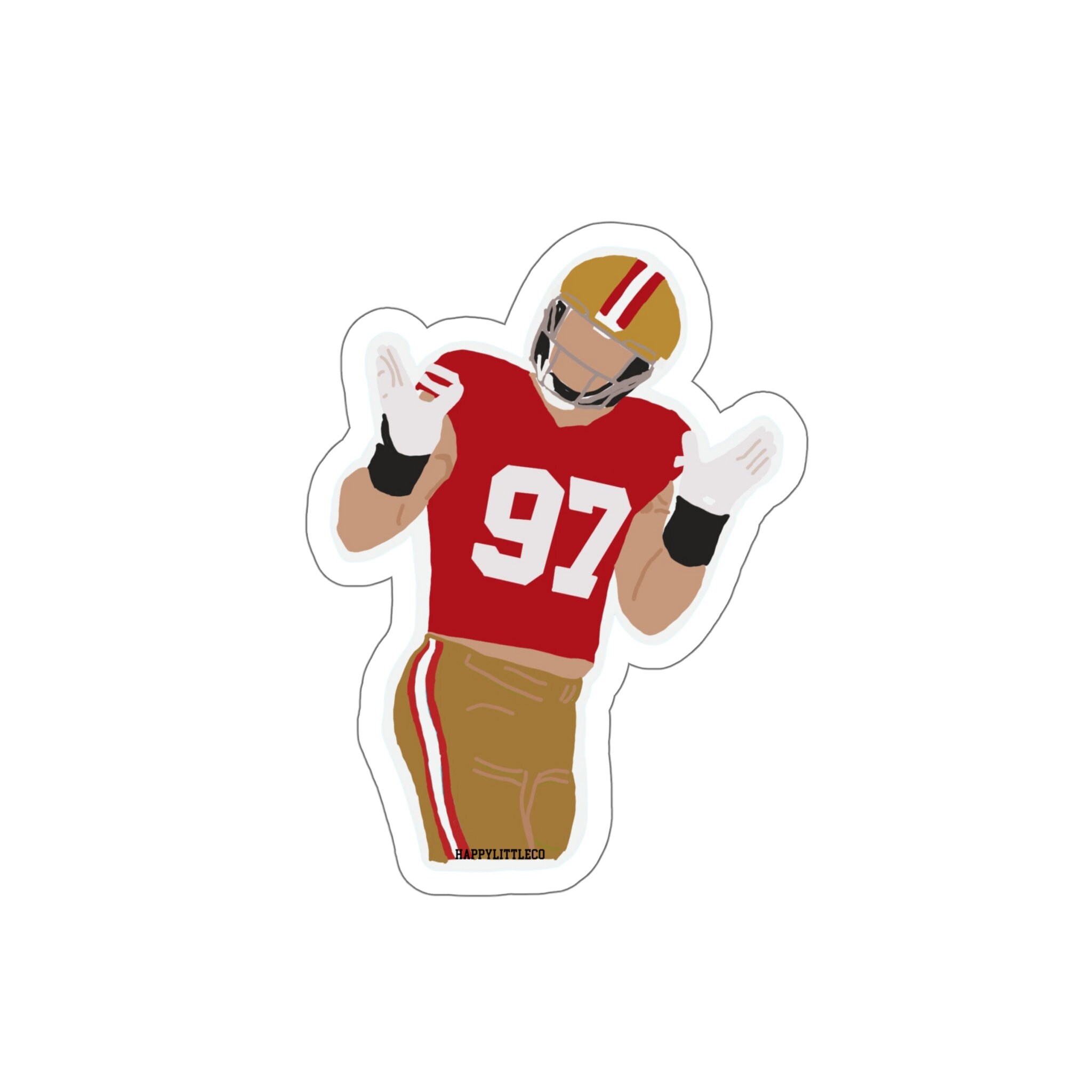 Nick Bosa Die-cut Sticker Bosa Sticker Nick Bosa 49ers 49ers Sticker - Etsy