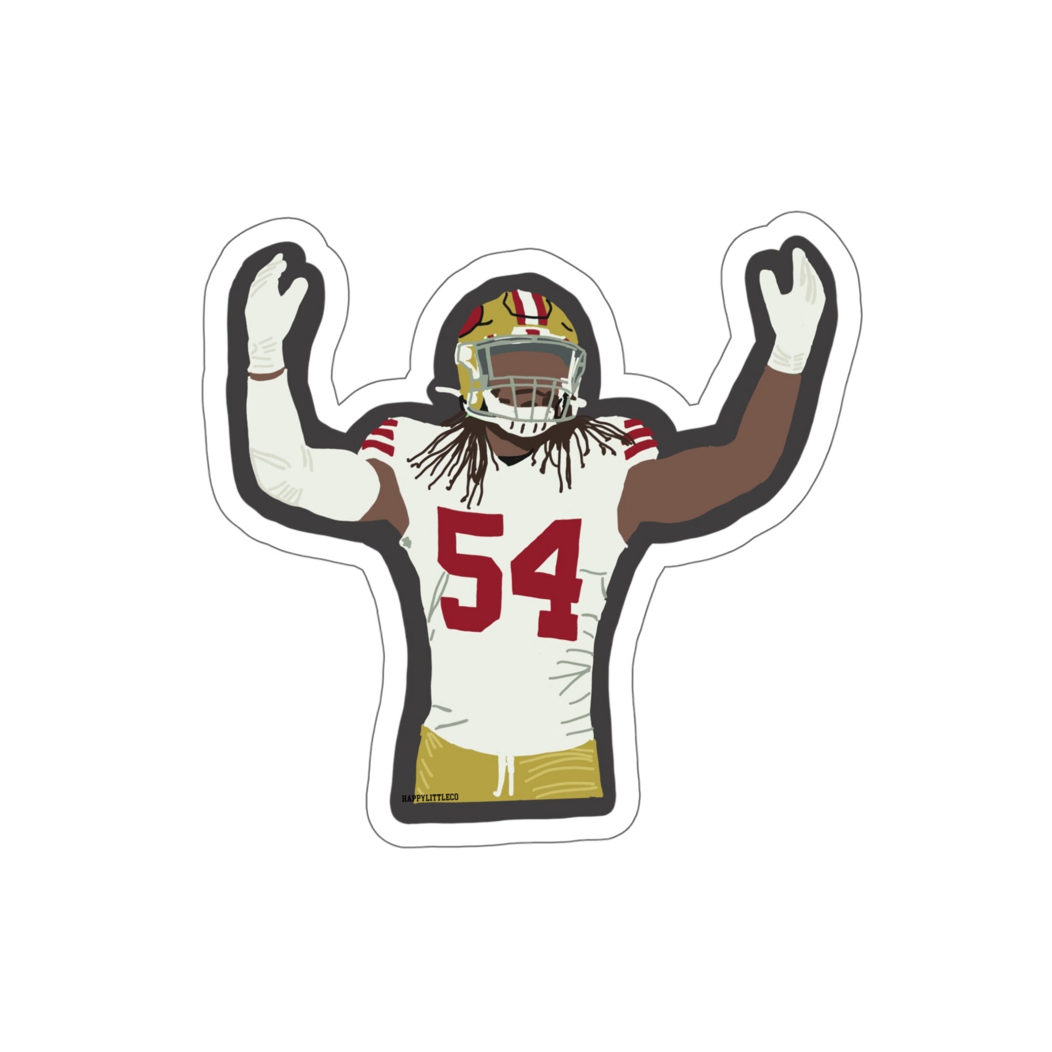 Fred Warner Die-cut Sticker 49ers 49ers Stickers 49ers - Etsy