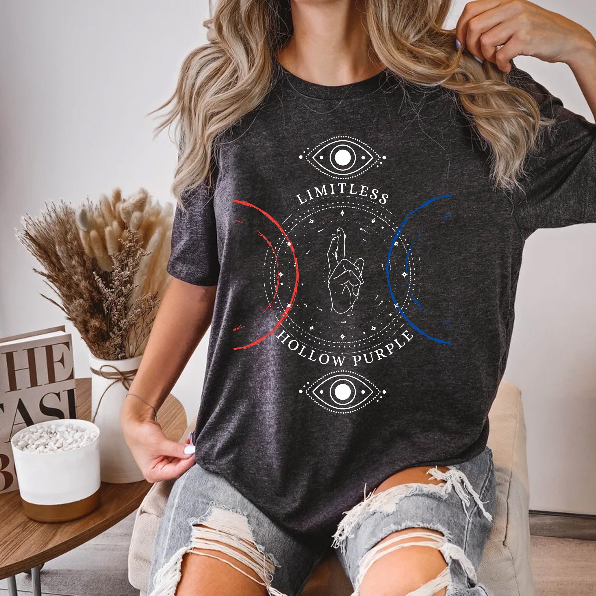 PNG Anime Gojo Inspired Digital Download, Aesthetic, Minimalist Gothic ...