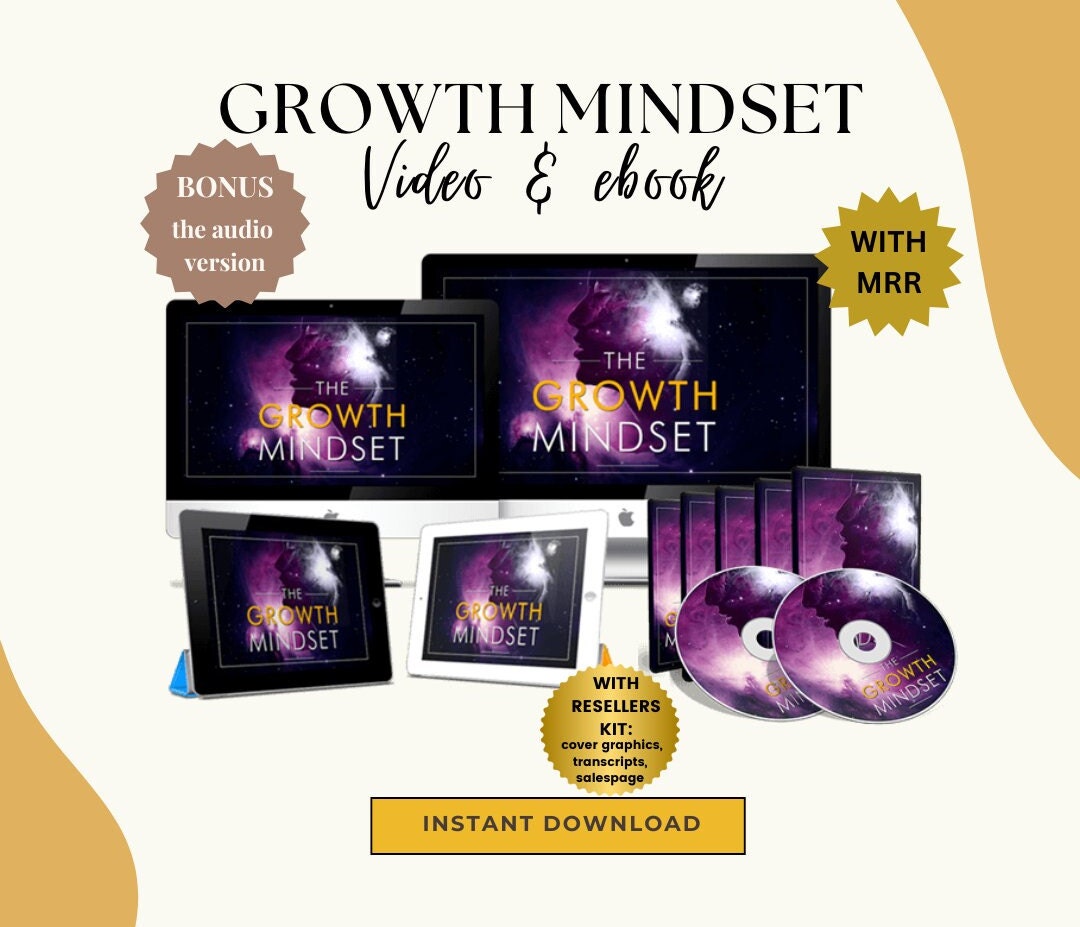Growth Mindset Video & Ebook MRR Bundle, Master Resell Rights, Mindset ...