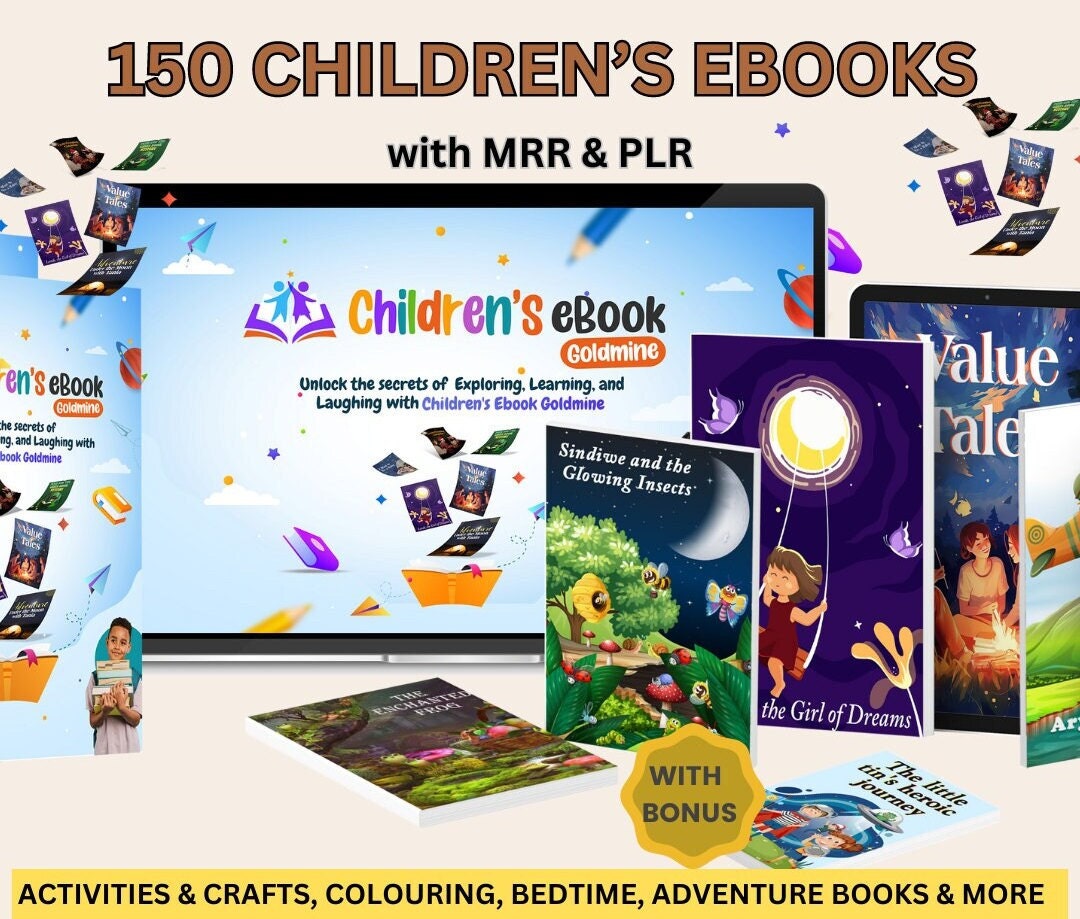 150 PLR Children's Books Bundle, Kids Ebooks Resell, Master Resell ...
