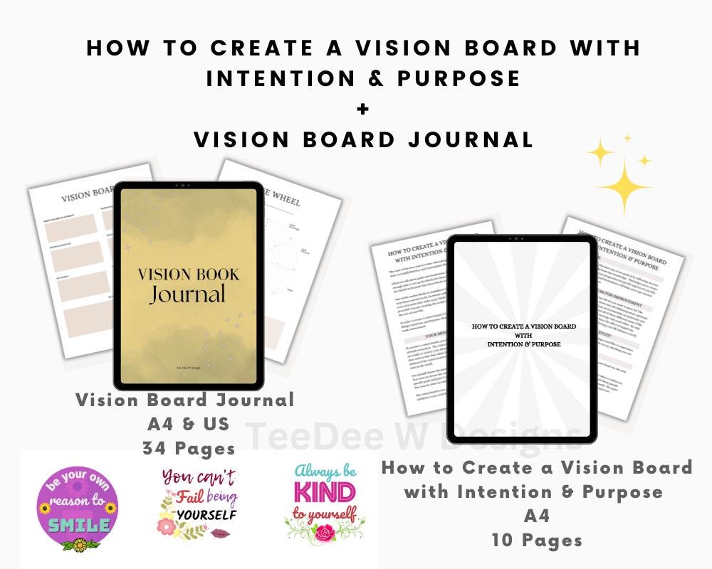 Vision Board Kit Bundle, 1000+ Printable Vision Board Images ...