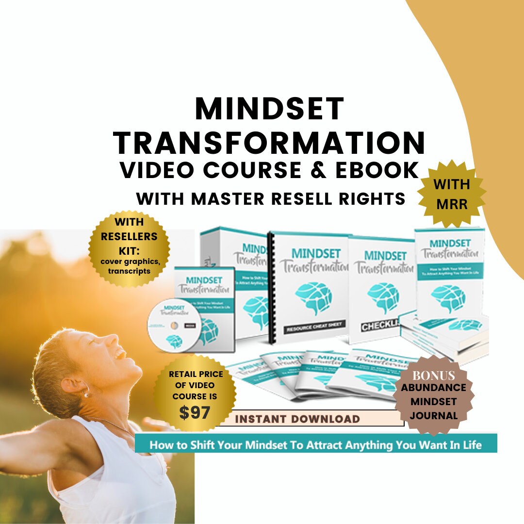 MRR Mindset Transformation Video Course & Ebook, Master Resell Rights, Reseller Kit, Self Help ...