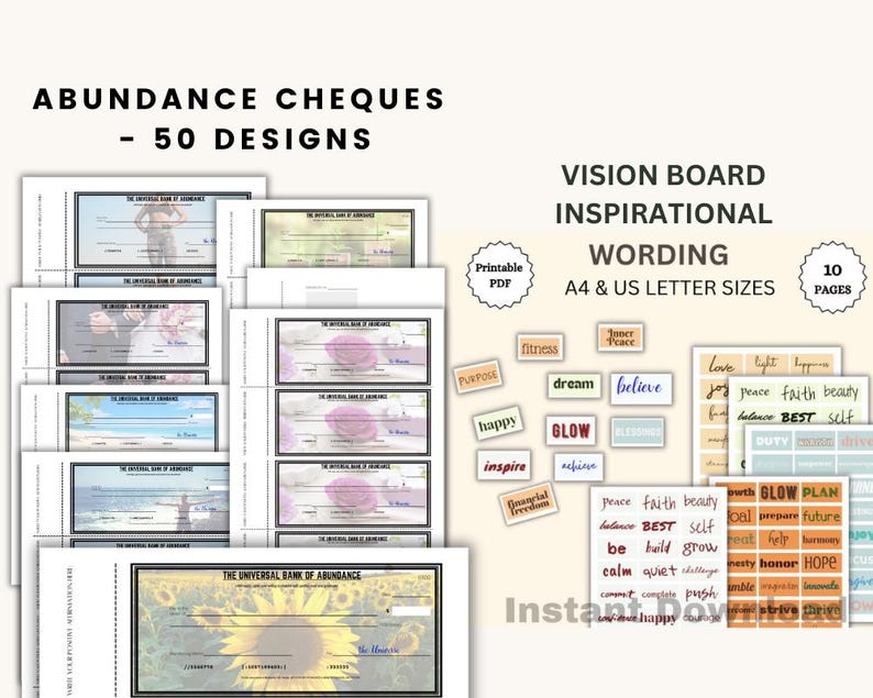 Vision Board Kit Bundle, 1000+ Printable Vision Board Images ...