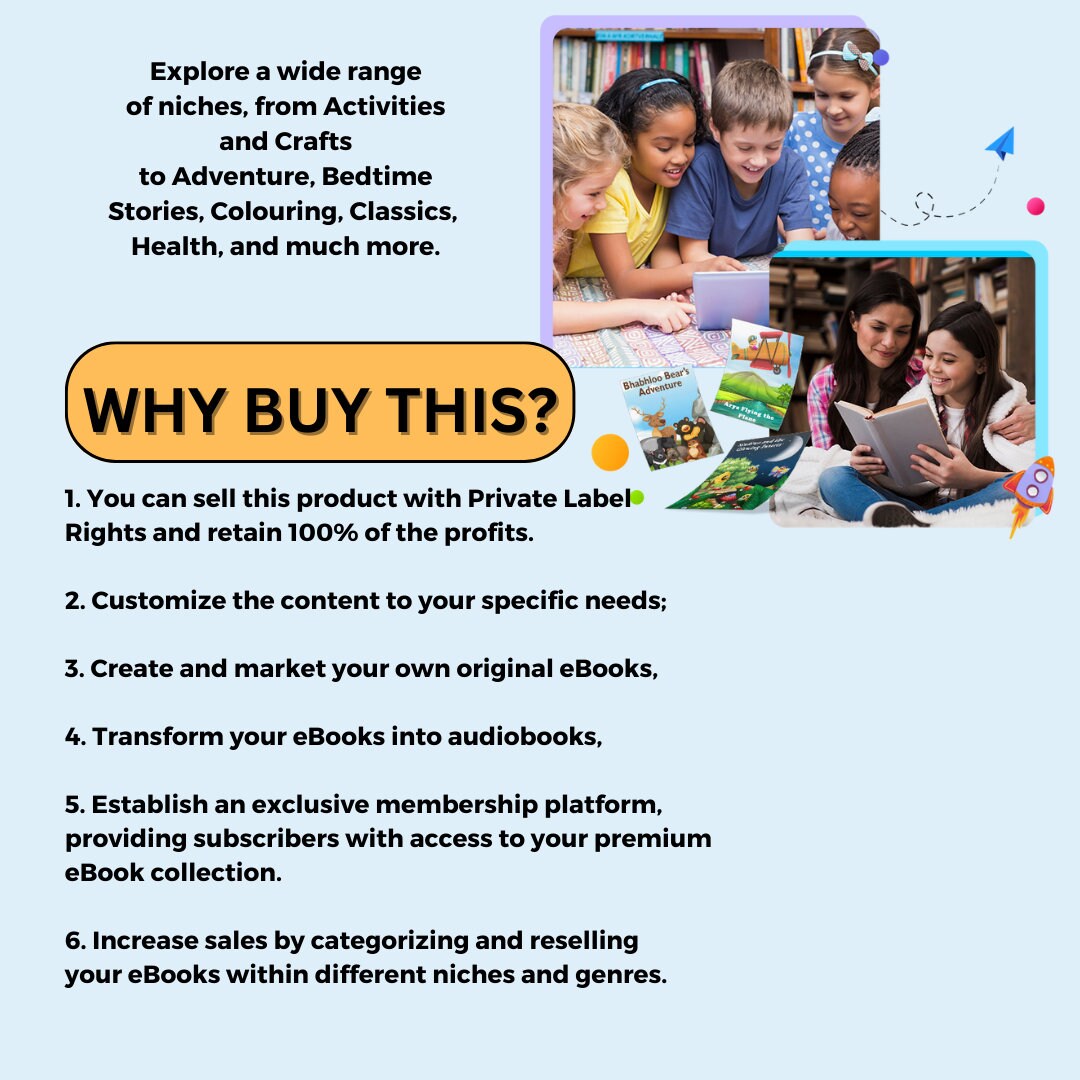 150 PLR Children's Books Bundle, Kids Ebooks Resell, Master Resell ...