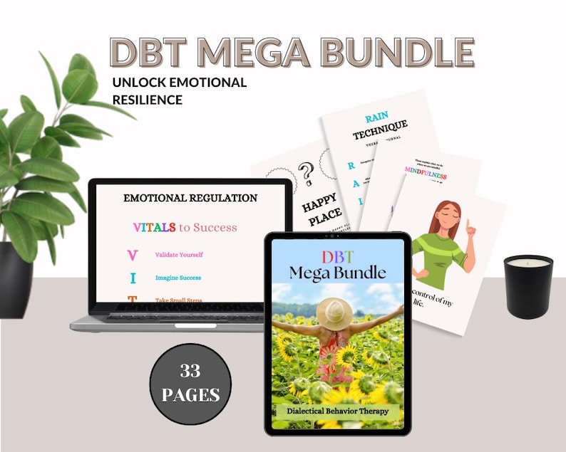 DBT Mega Bundle MRR | 33 Printable DBT Worksheets With Master Resell ...
