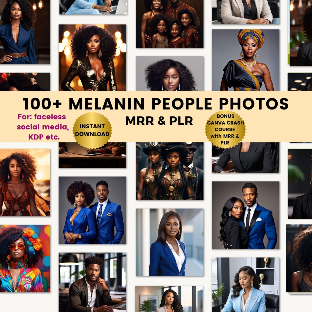 100+ Melanin People Photos MRR PLR, Master Resell Rights, Melanin Reel ...