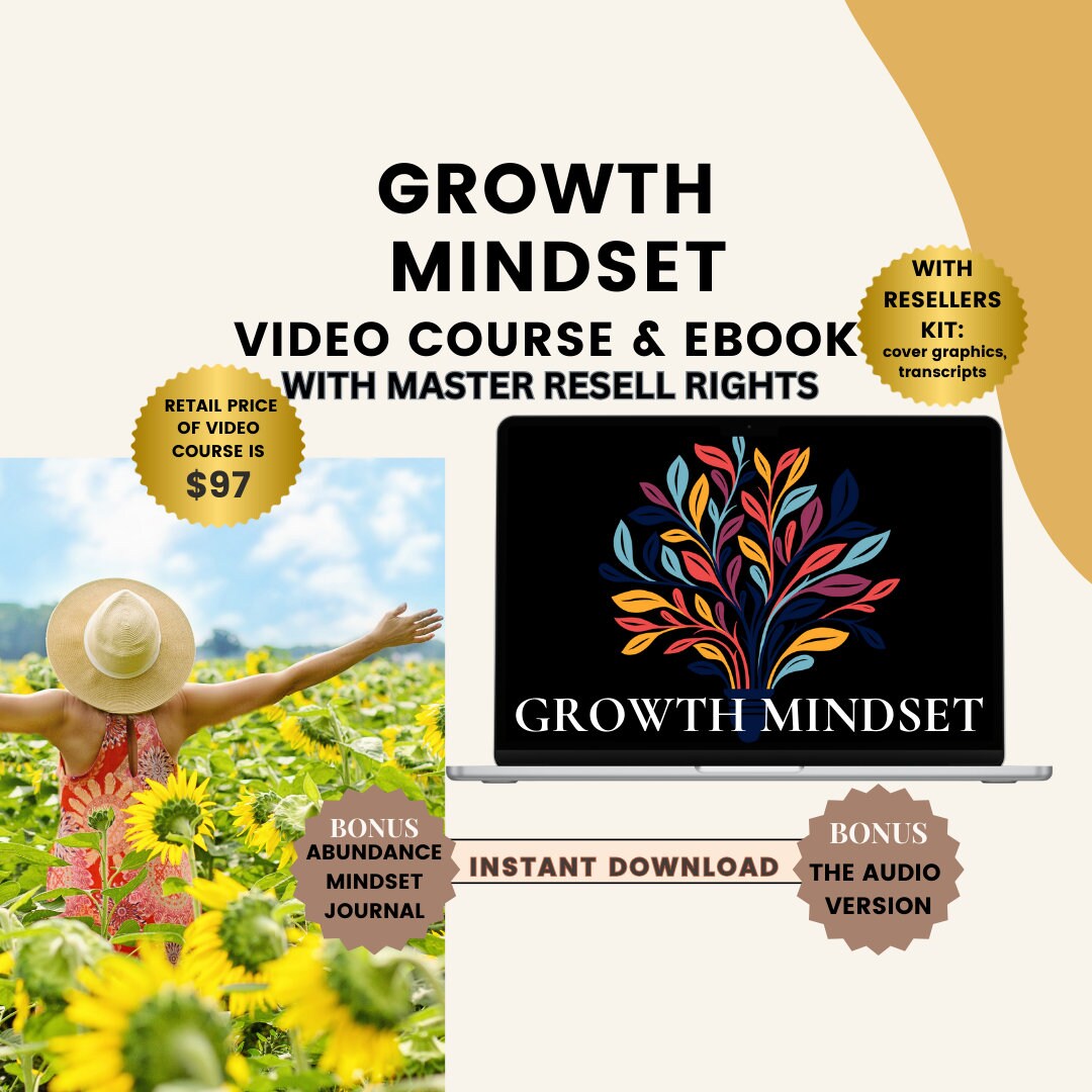 Growth Mindset Video & Ebook MRR Bundle, Master Resell Rights, Mindset ...