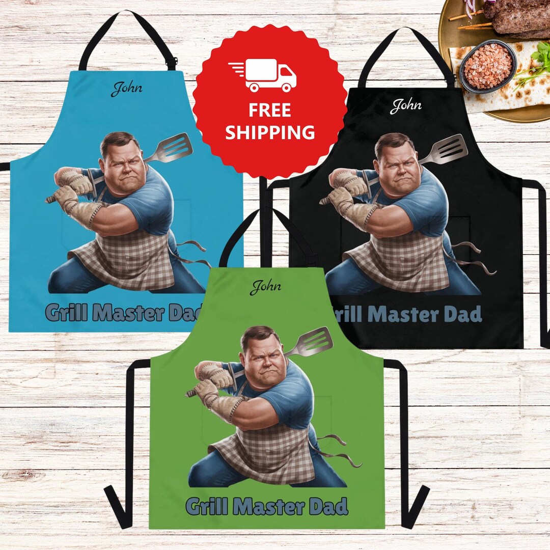 Personalized Grill Master Dad Apron, Funny BBQ Gift - Etsy