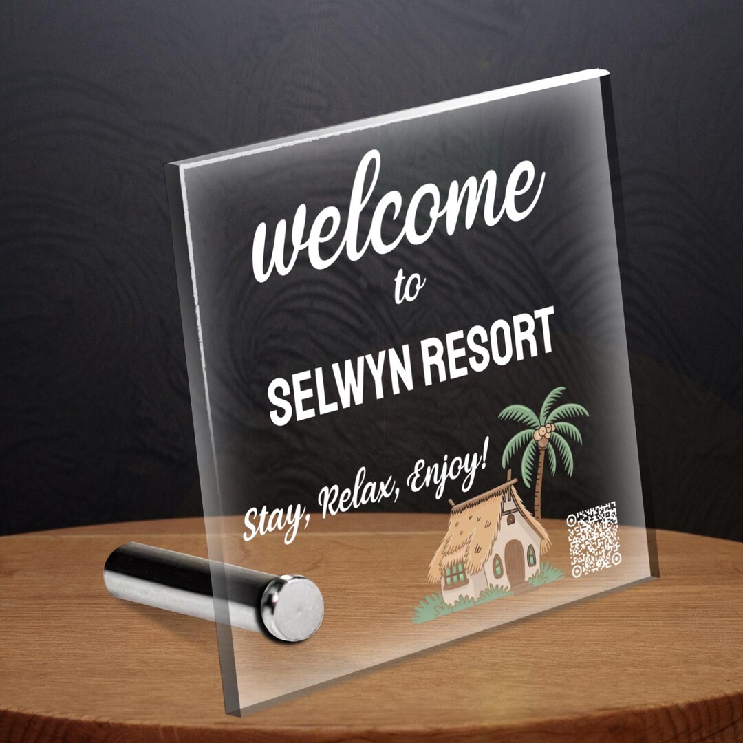 Welcome Sign Airbnb Hotel Signs Acrylic Signs Custom Resort Sign ...