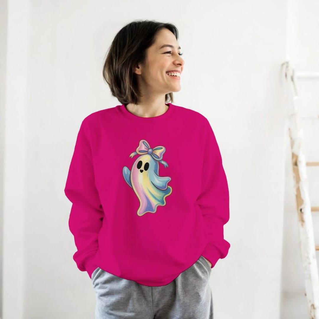 Coquette Ghost Sweatshirt: Neon Y2K Pastel Goth Pullover - Etsy