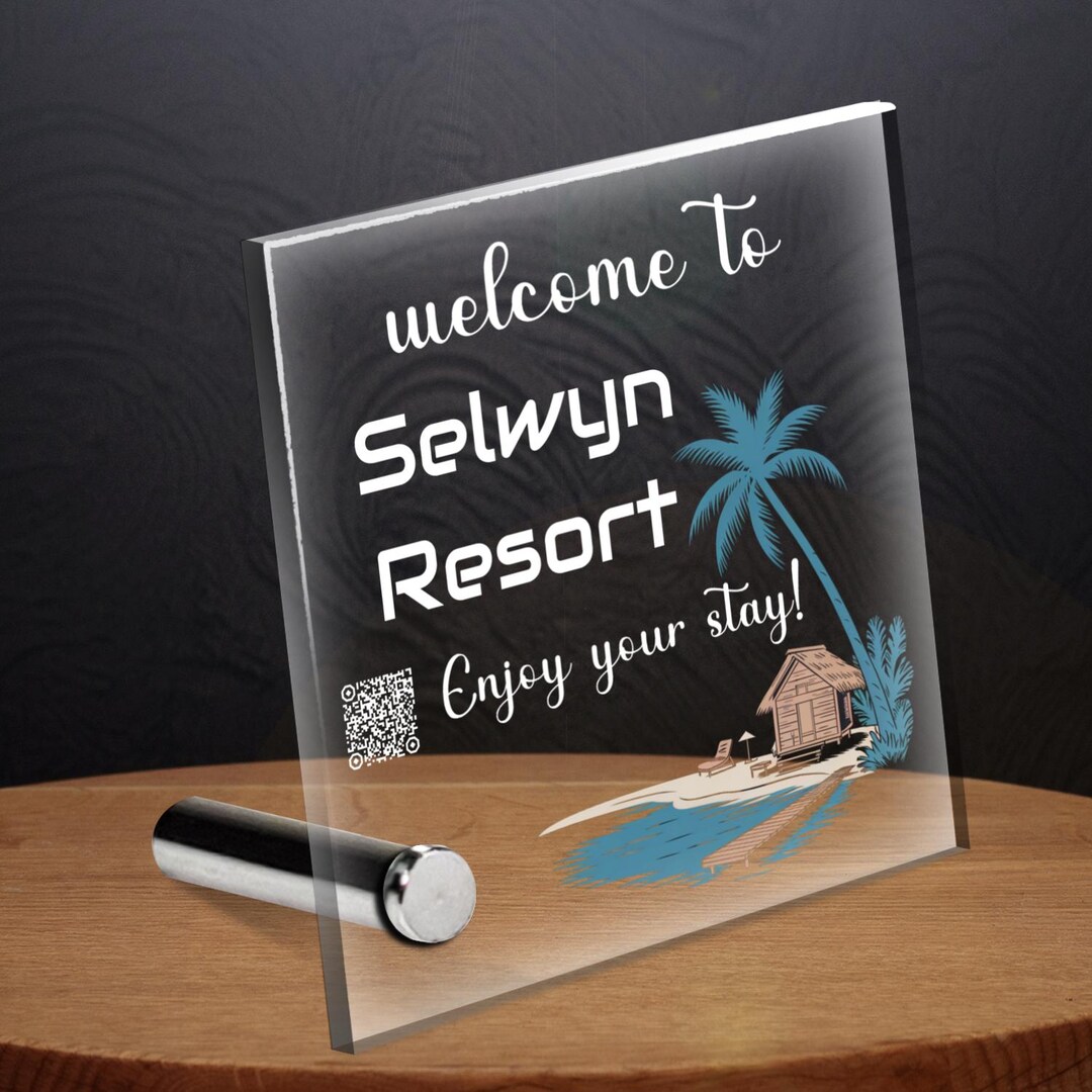 Welcome Sign Airbnb Hotel Signs Acrylic Signs Custom Resort Sign ...