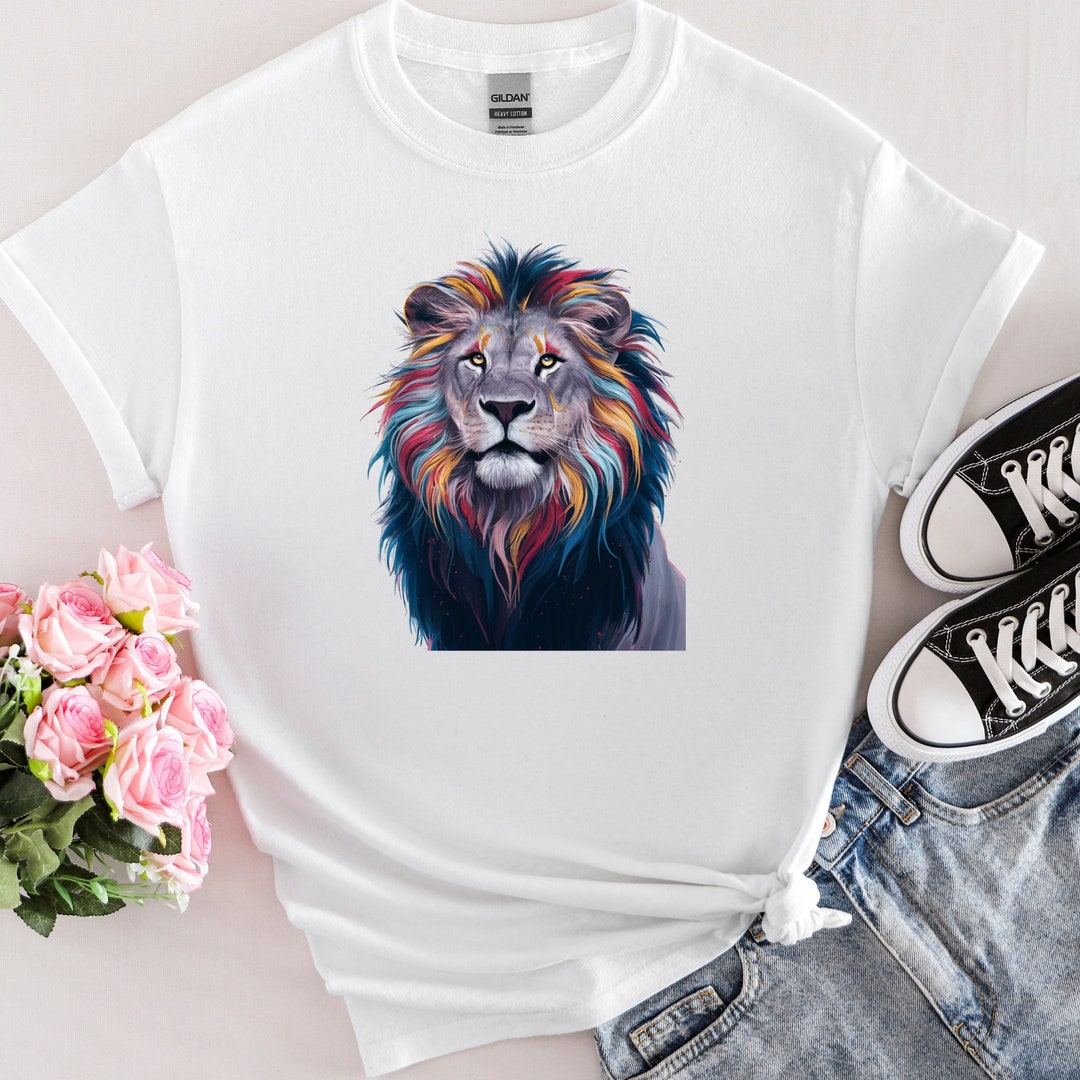 LGBT Pride T-shirt,lgbt Month,celebrate Pride,rainbow Lion Shirt,lions ...