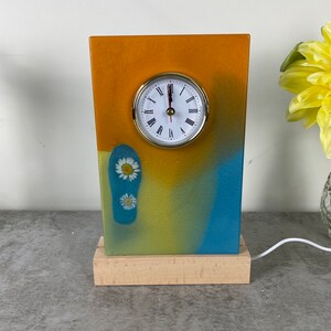 Handmade Resin Table Standing Clock,floral Table Clock,table Decor ...