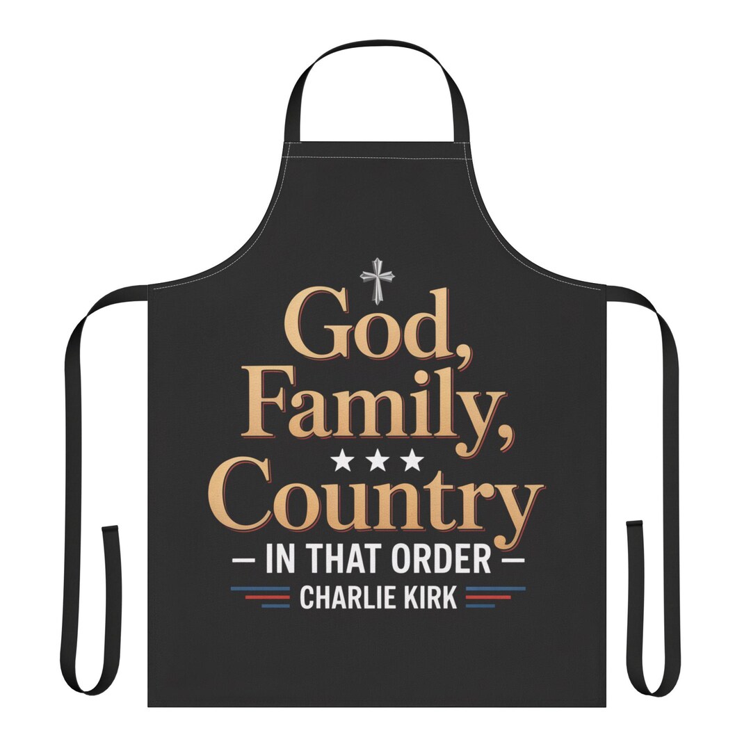 God Family Country Apron, Christian Patriotic BBQ Gift - Etsy
