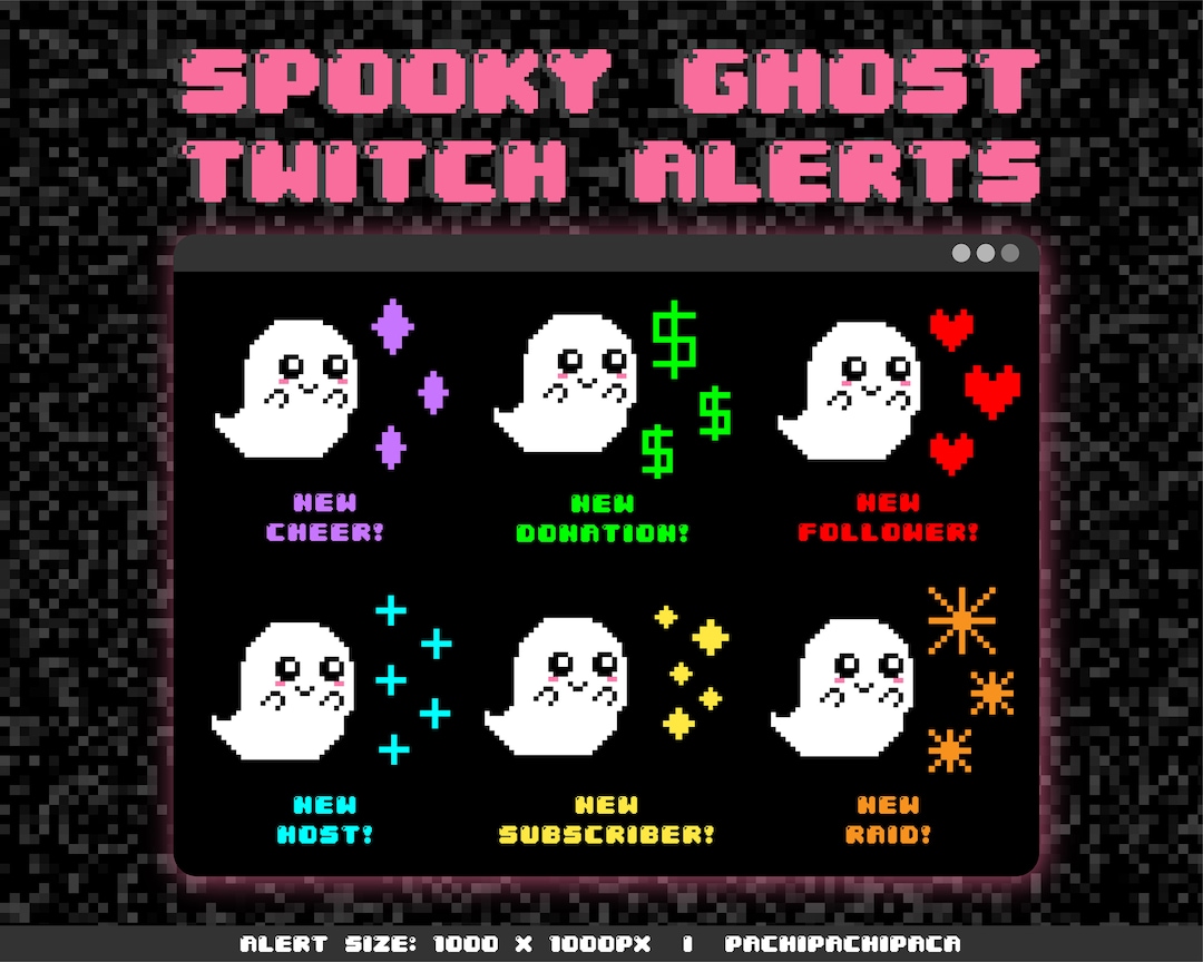 Boo Ghost Animated Twitch Alert + Sound, Spooky Halloween Notification ...