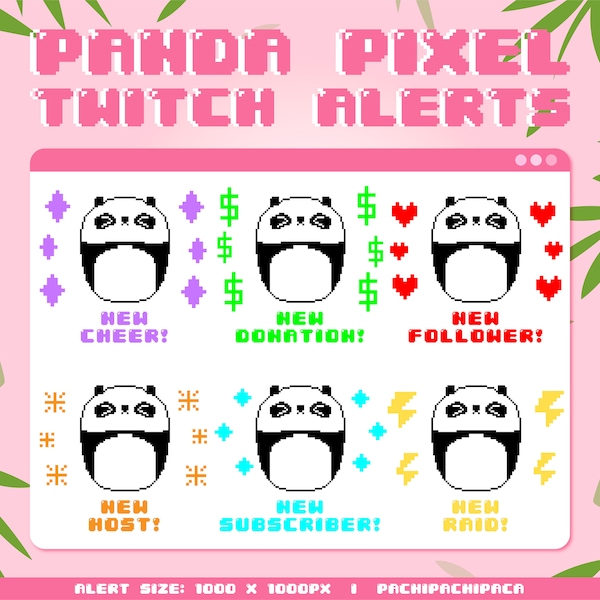 Twitch Alerts Animated Panda - Etsy