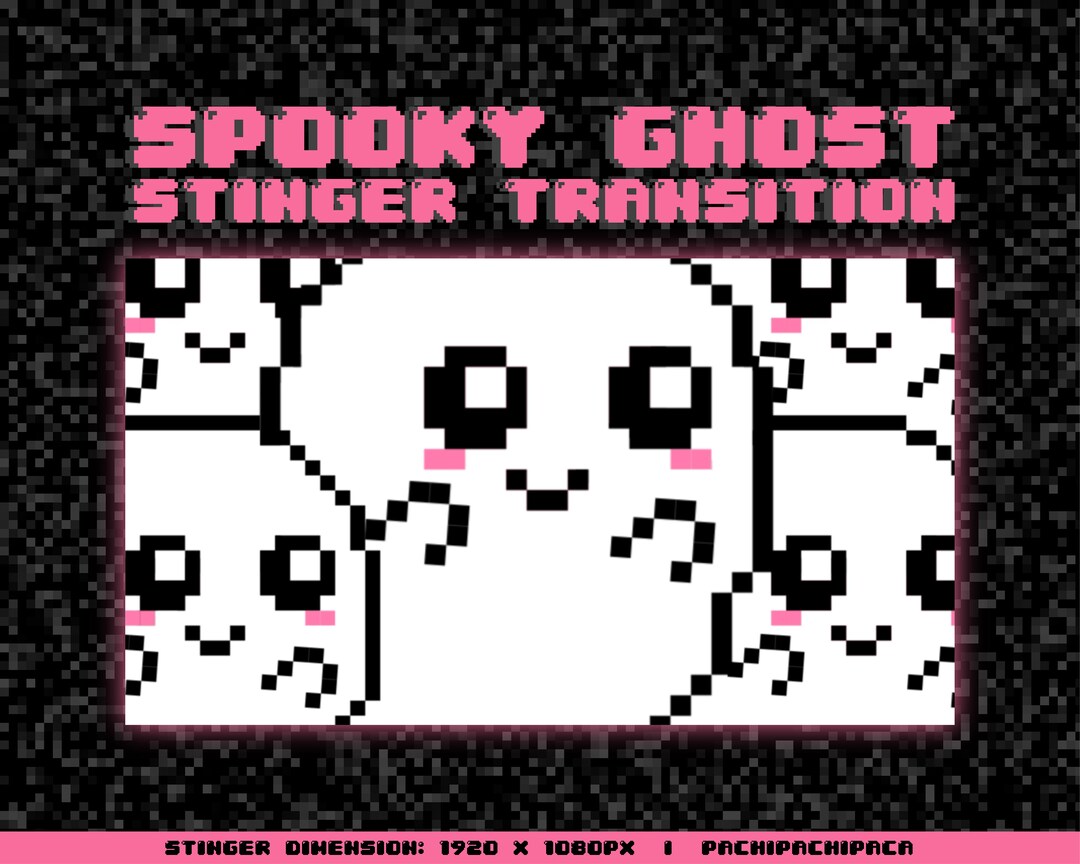 Boo Ghost Animated Twitch Alert, Spooky Streams Alerts, Y2k Retrowave ...