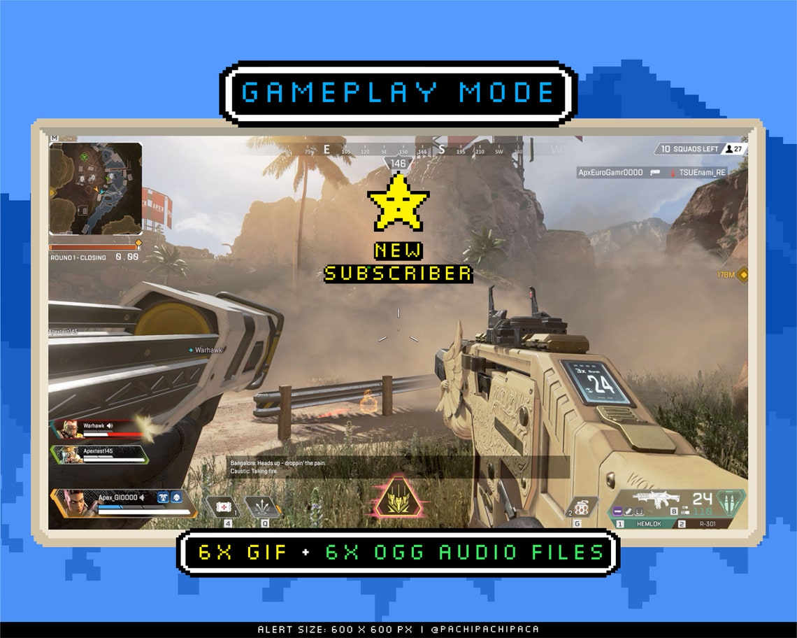 Retro Animated Twitch Alert Sound Notification Streams - Etsy