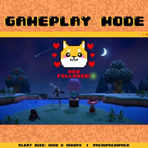 Shiba Inu Animated Twitch Alerts, Pixel Art Kawaii Anime Streaming ...